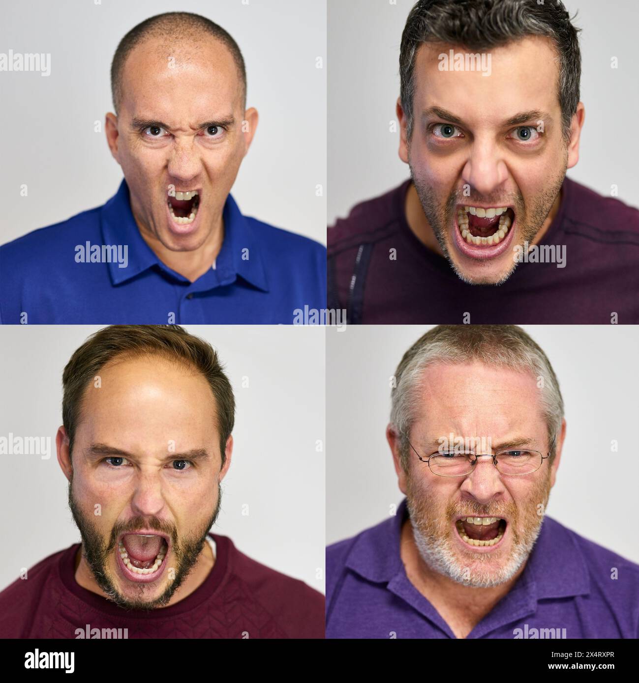 Angry men shouting group hi-res stock photography and images - Alamy