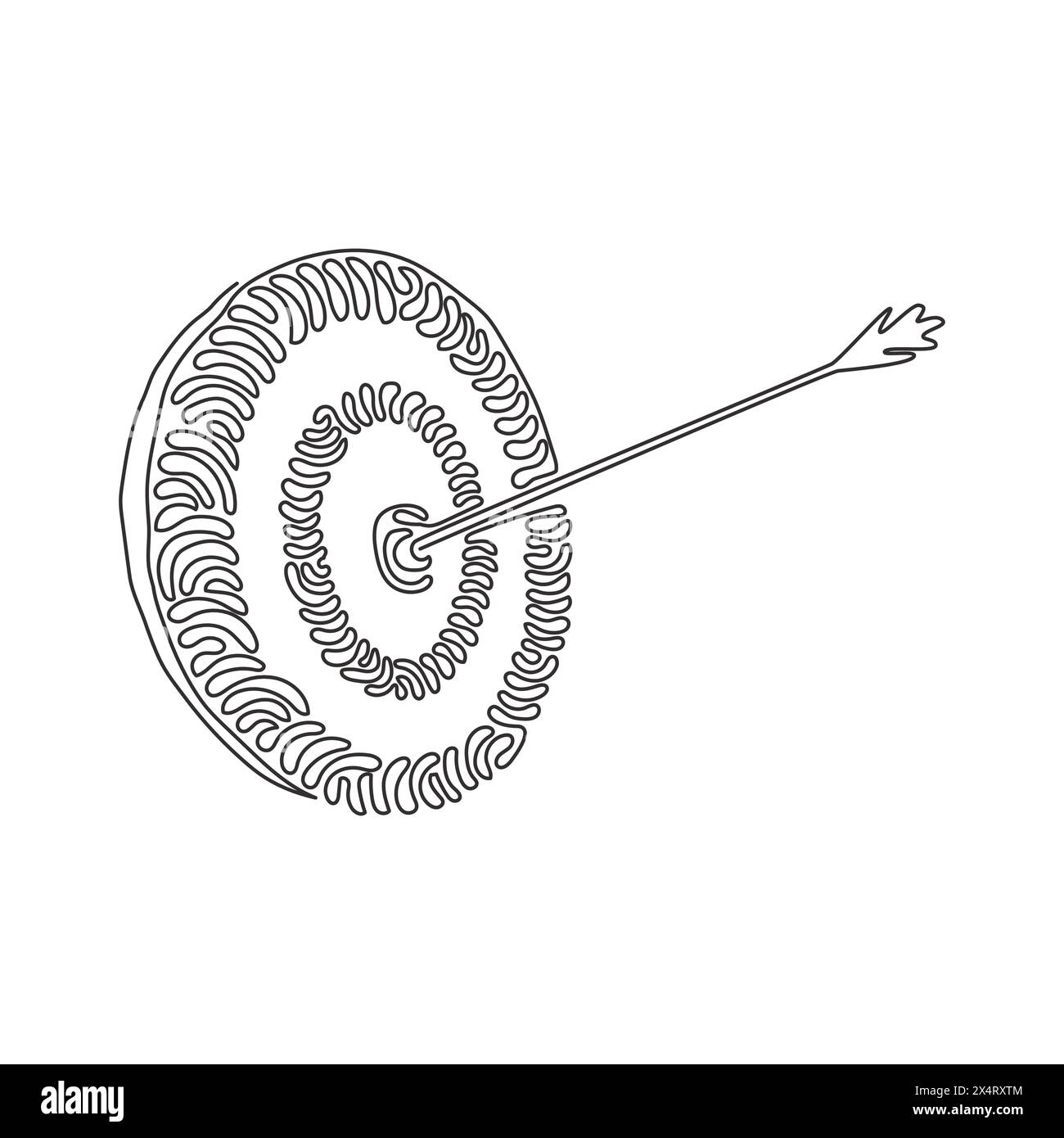 Single continuous line drawing Archery Target With Arrows Archer Sport ...