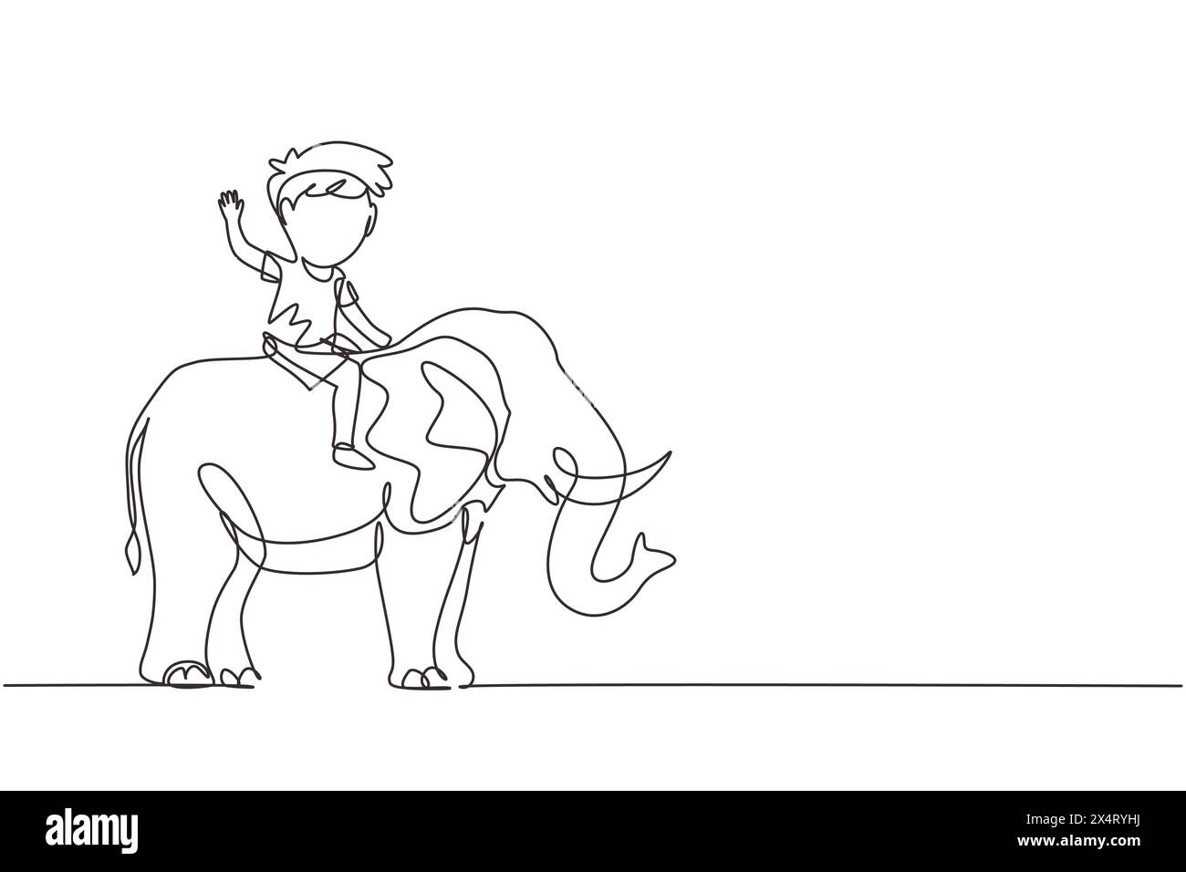 Boy riding elephant hi-res stock photography and images - Alamy