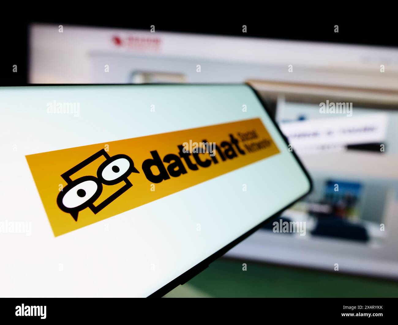 Smartphone with logo of American metaverse and social media company ...