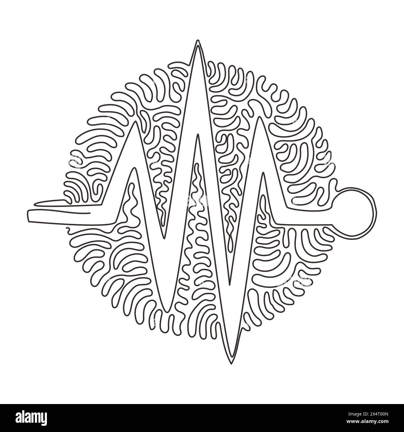 Continuous one line drawing Heartbeat icon. Heart beat monitor pulse ...