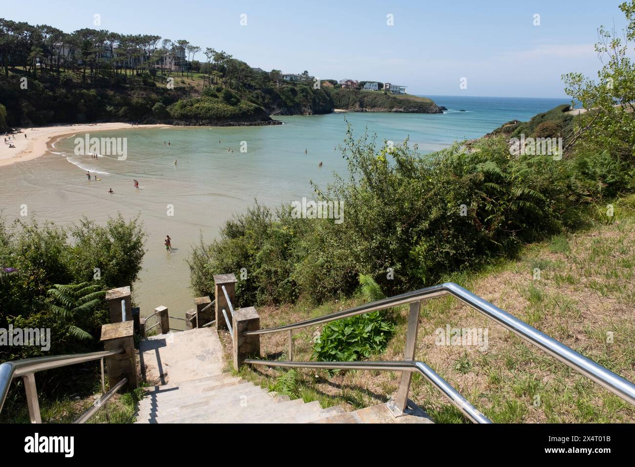 Playa Anguileiro. Los Campos. Tapia de Casariego. Asturias. Spain Stock ...
