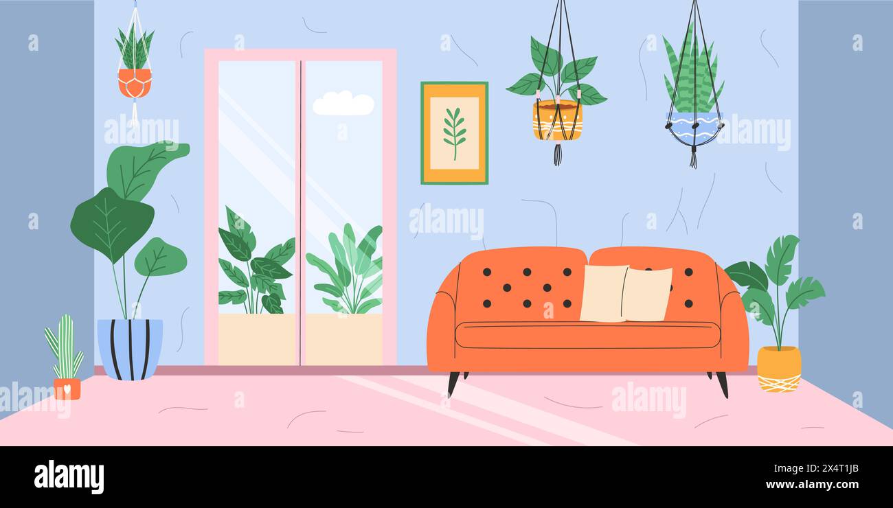 Modern lounge sofa balcony Stock Vector Images - Alamy