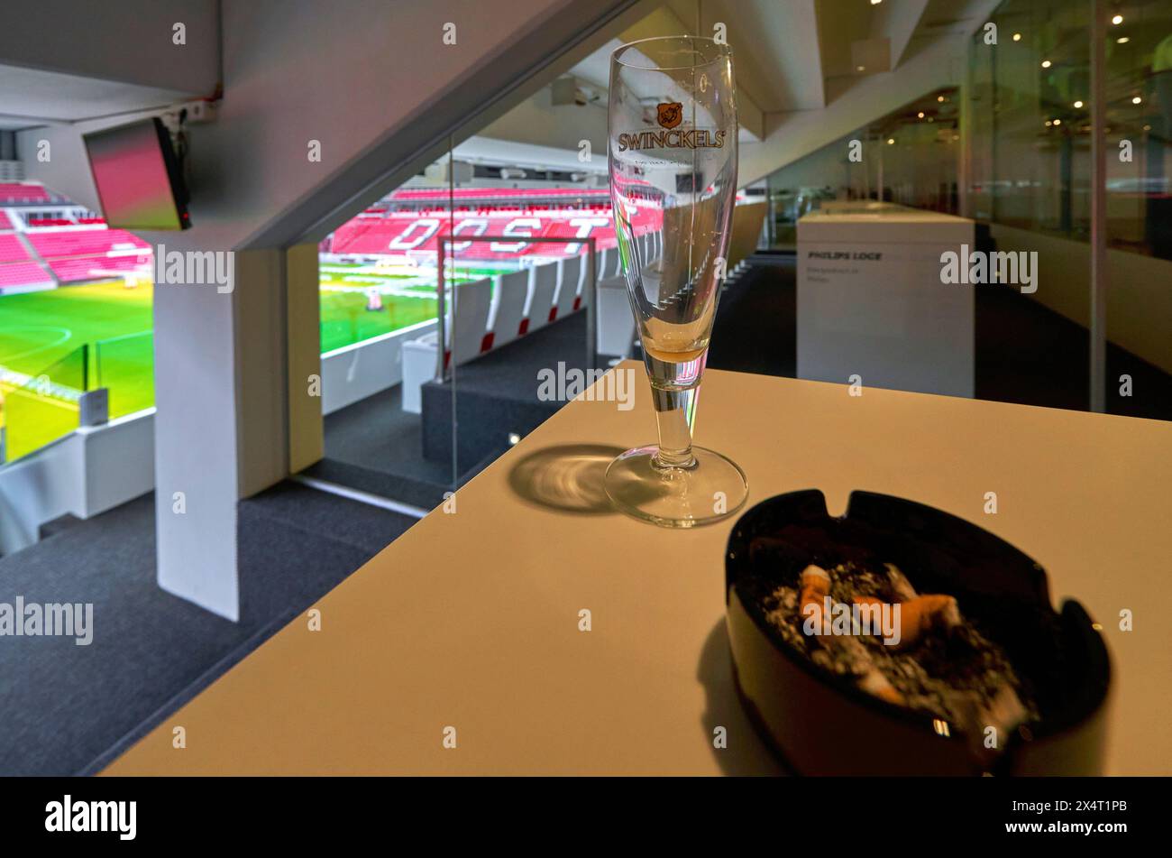 Pitch view from the VIP loge at Philips Stadion - the official arena of ...