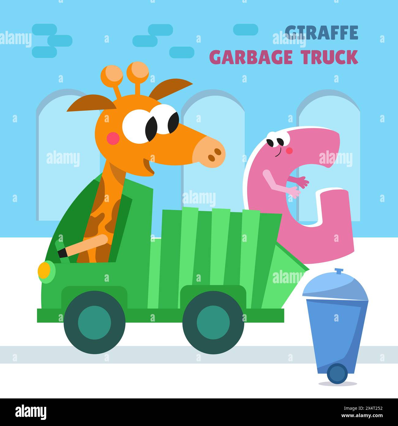 Abc car english alphabet car cartoon hi-res stock photography and ...