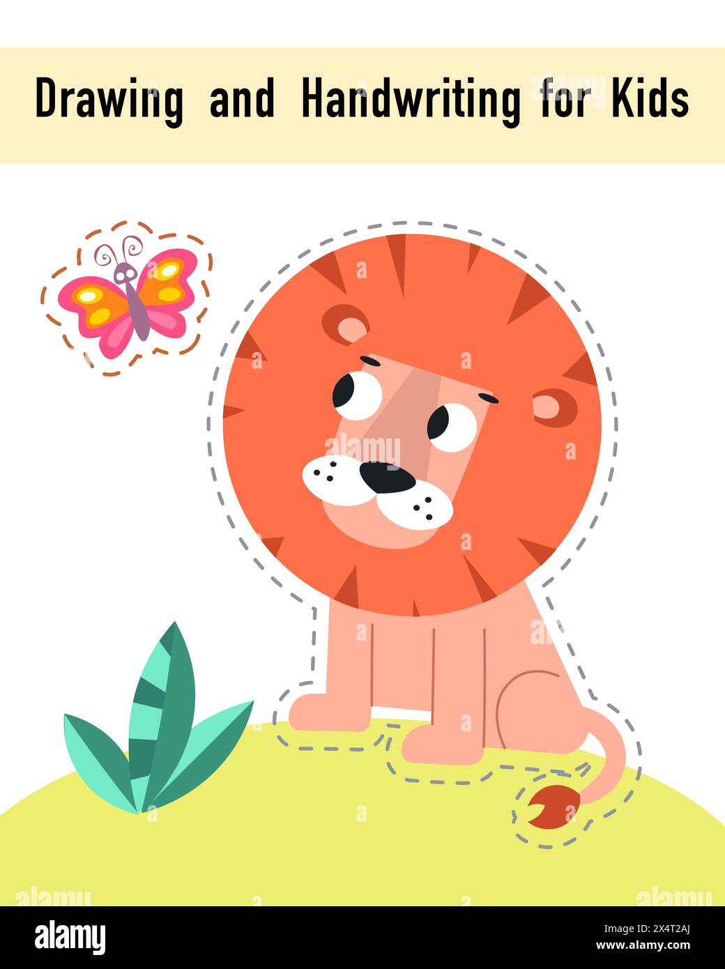 Drawing and handwriting for children. Educational activity game ...