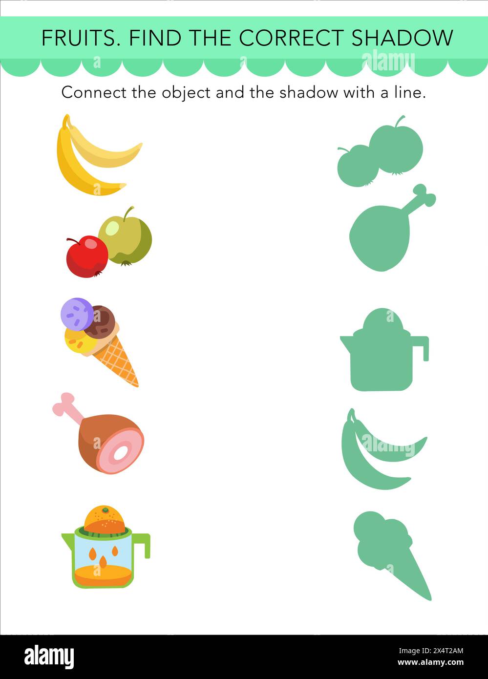 Find the right shadow. Puzzle Game for children. Cute cartoon style ...