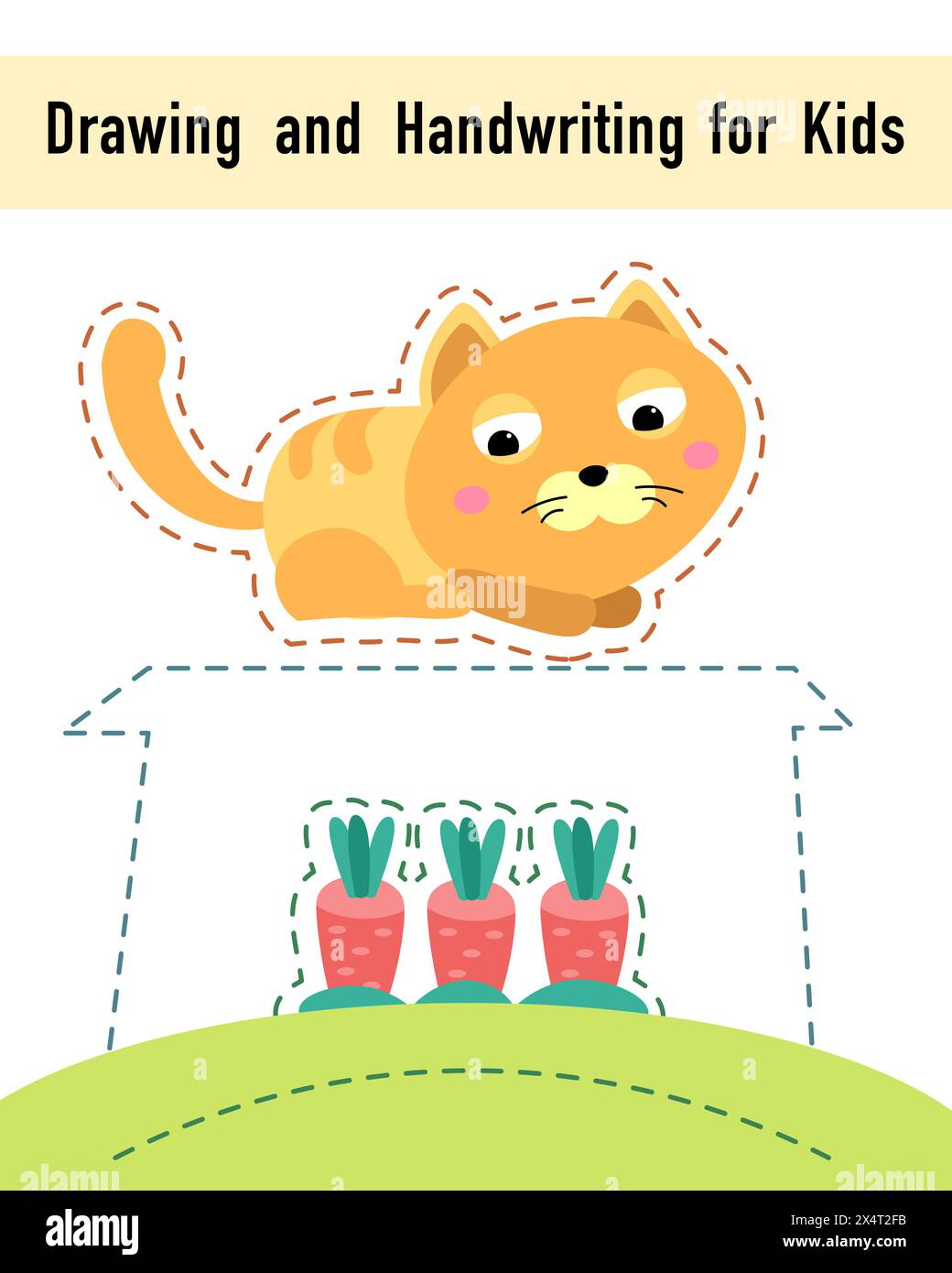 Drawing and handwriting for children. Educational activity game ...