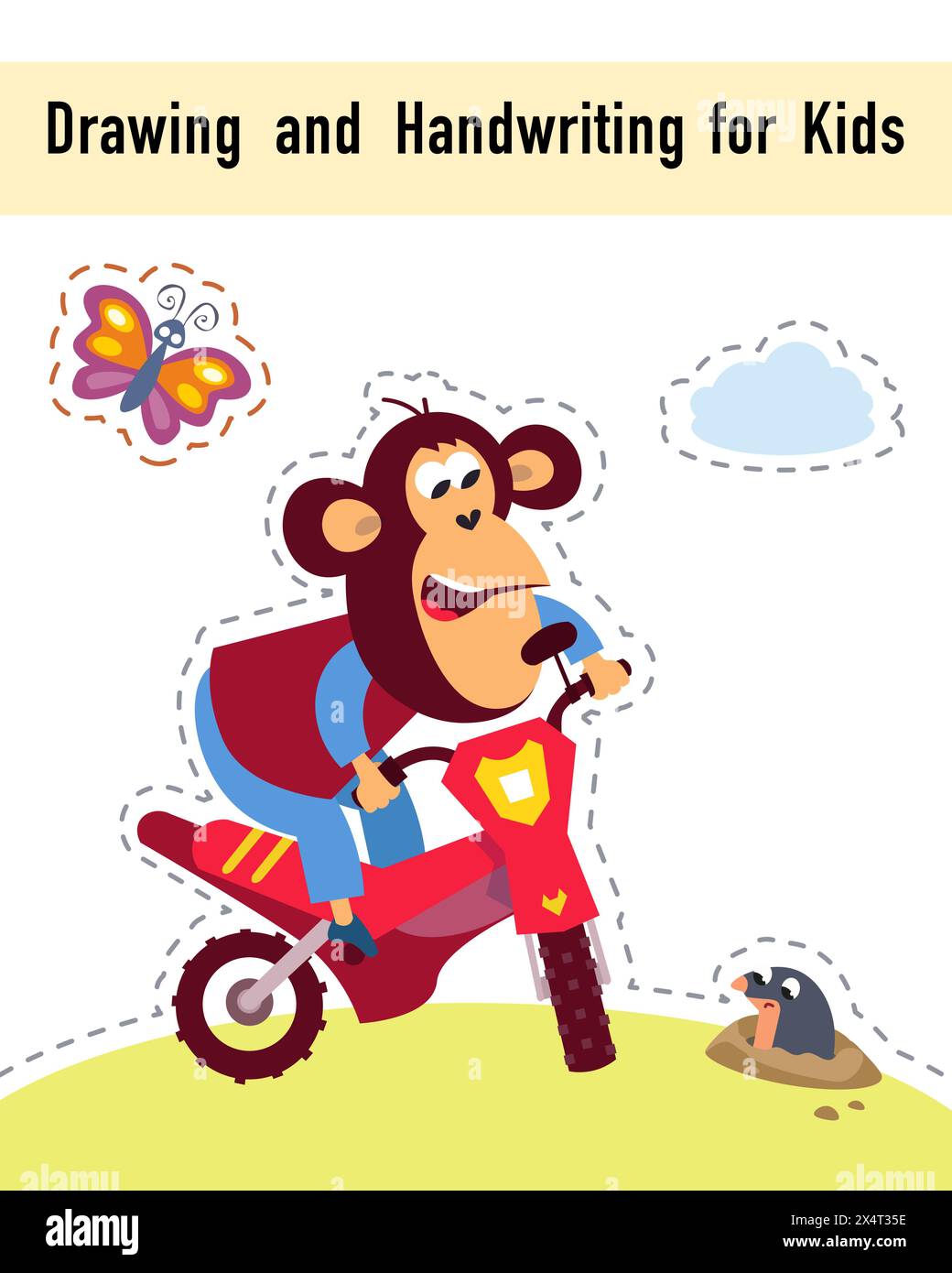 Drawing and handwriting for children. Educational activity game ...