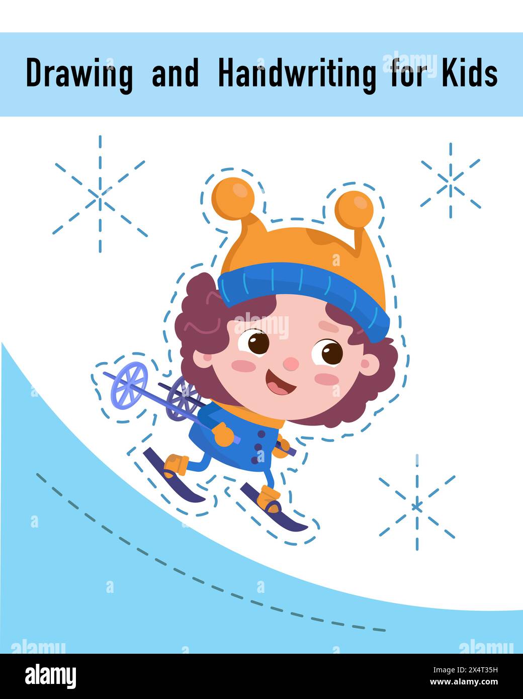 Drawing and handwriting for children. Educational activity game ...