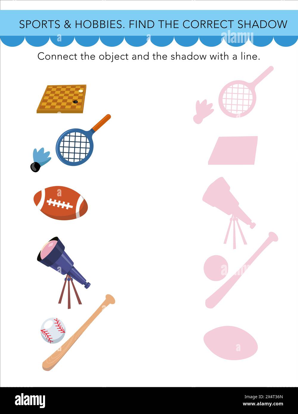 Find right shadow. Puzzle game for children. Cartoon style objects ...