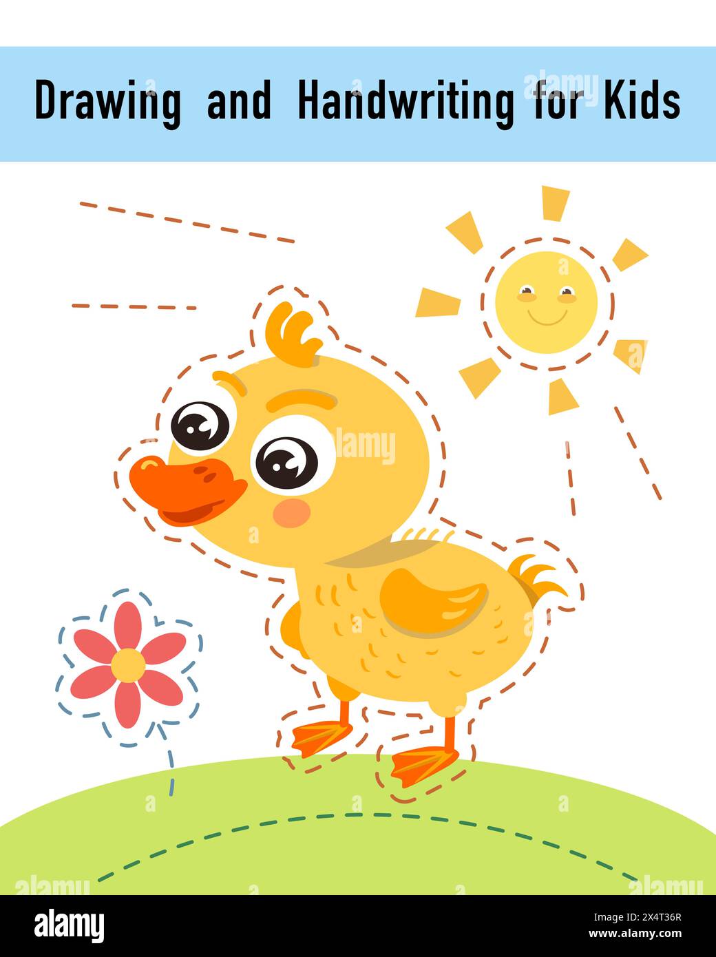 Drawing and handwriting for children. Educational activity game ...
