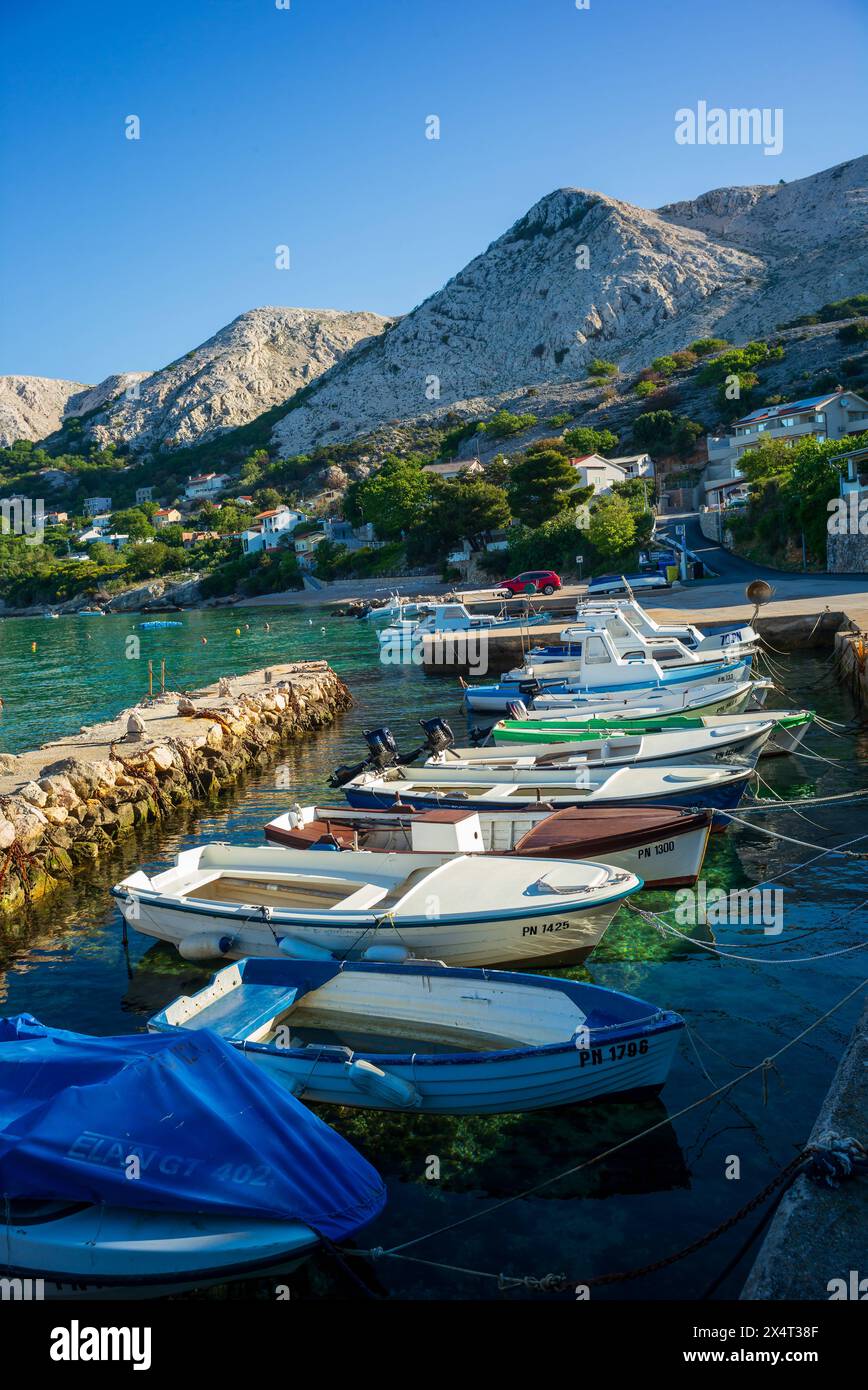 stara baska, croatia, 29 april 2024, boats in a small harbour *** stara ...