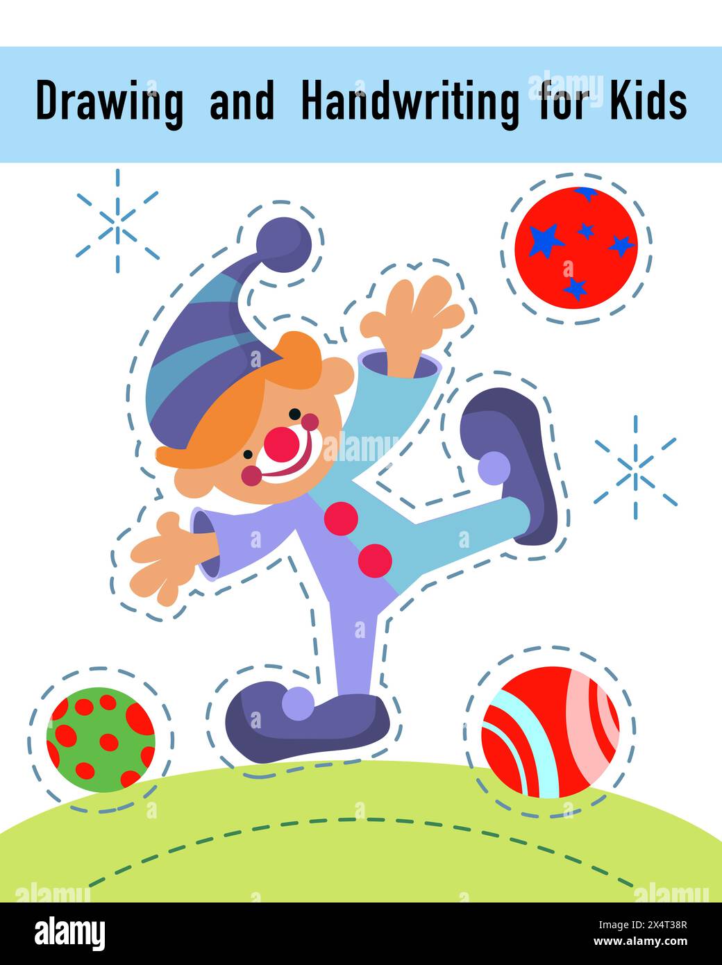 Drawing and handwriting for children. Educational activity game ...