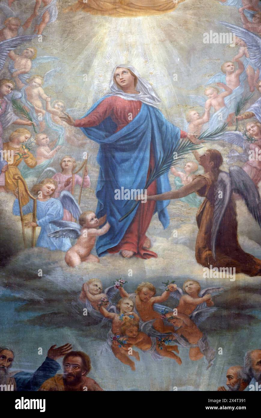 Assumption of Mary, painting in the church of Assumption of the Virgin ...