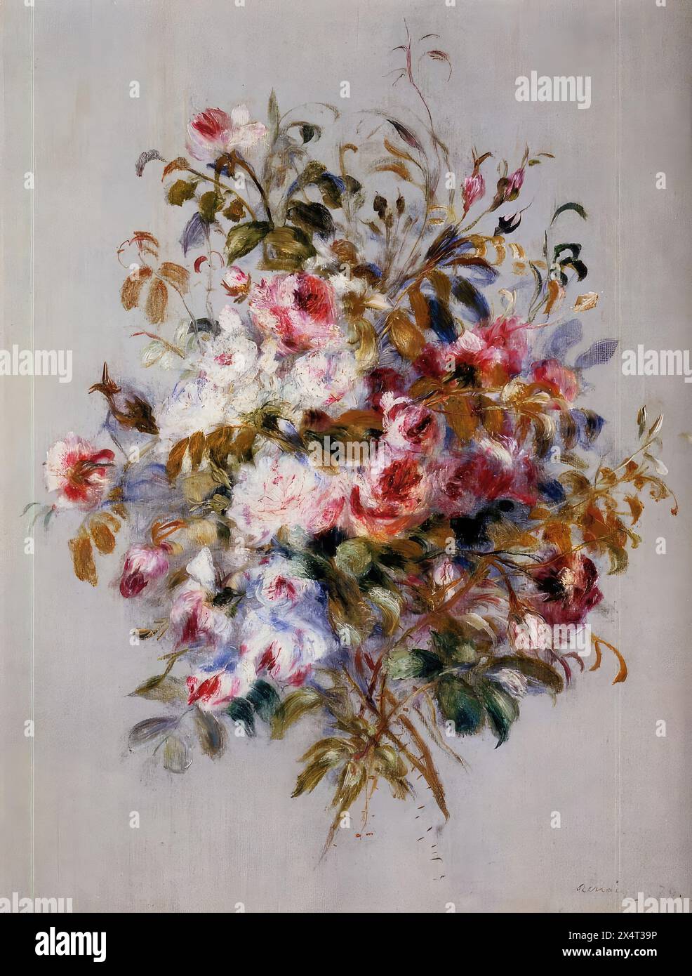 Pierre-Auguste Renoire - A Bouquet of Roses Stock Photo - Alamy