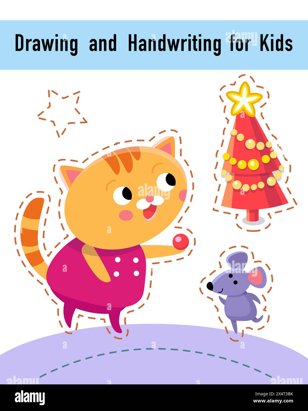 Drawing and handwriting for children. Educational activity game ...