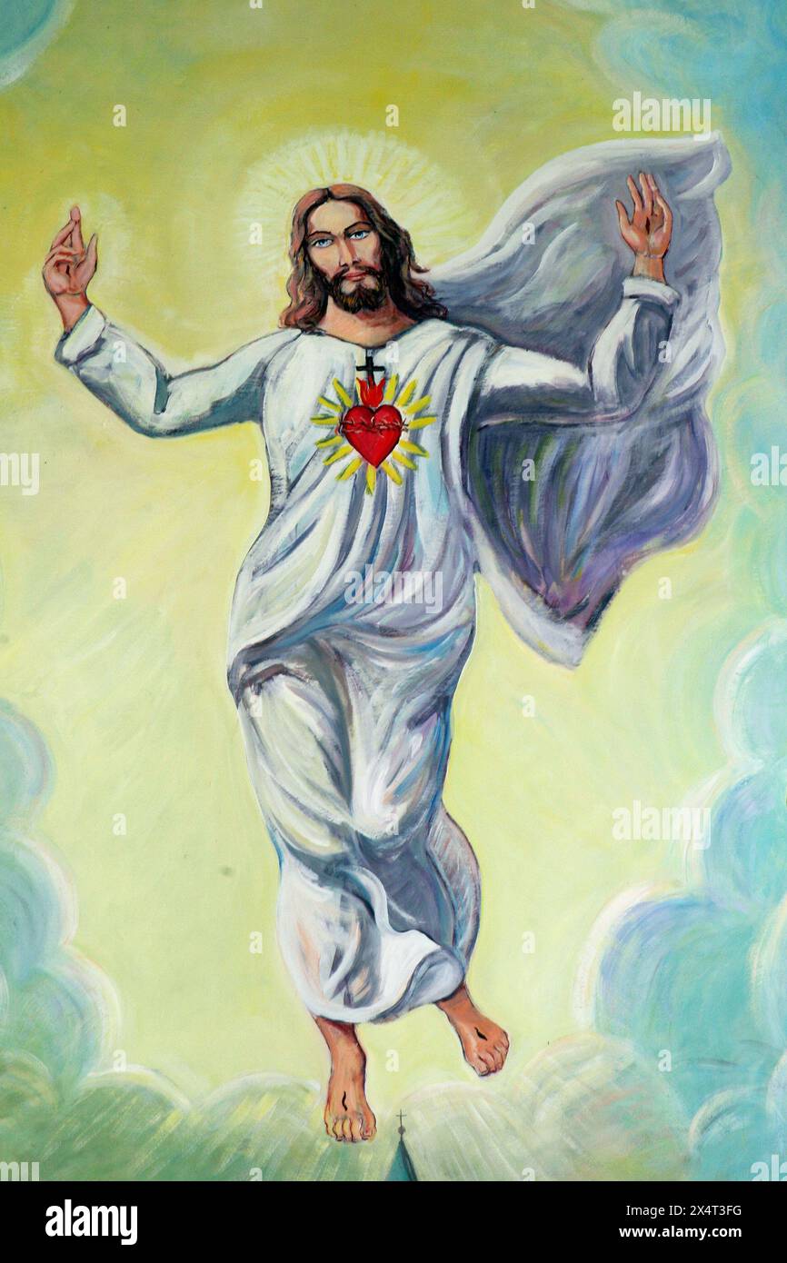 Sacred Heart of Jesus, the altar fresco, Church of the Sacred Heart of ...