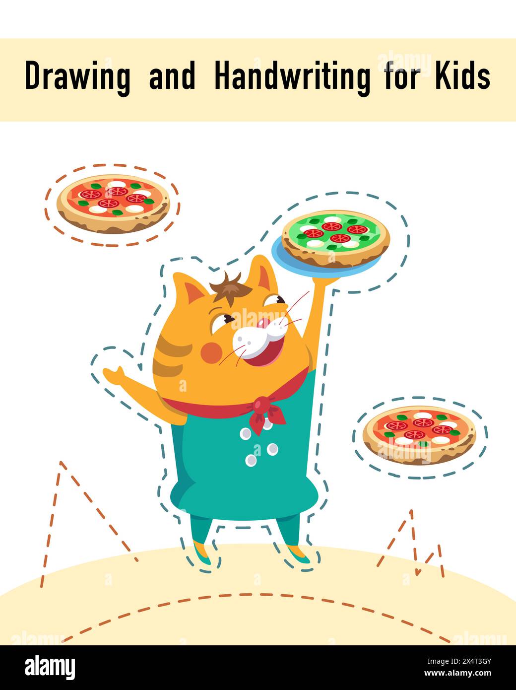 Drawing and handwriting for children. Educational activity game ...
