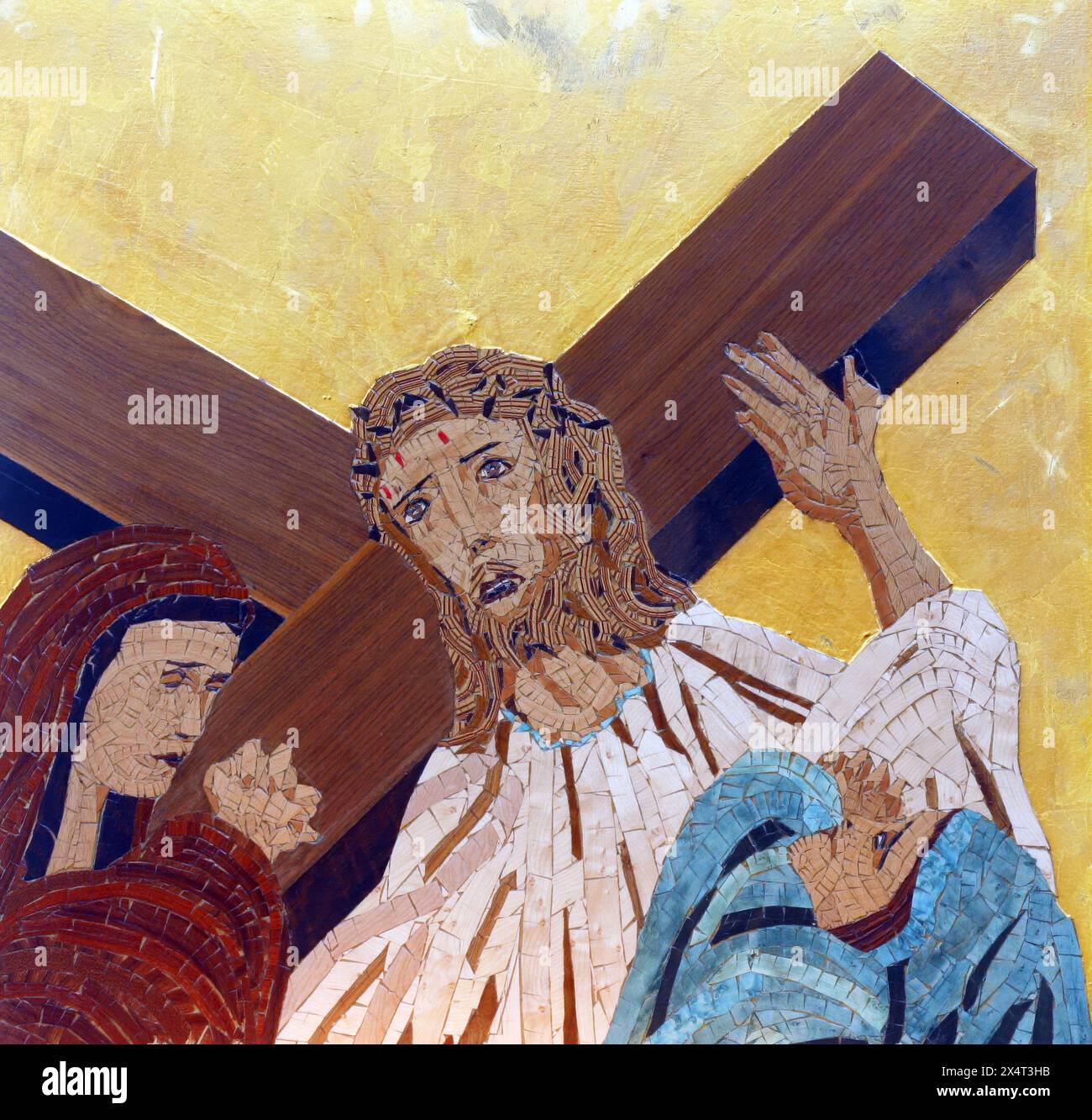 3rd Stations of the Cross, Jesus falls the first time, parish Church of ...