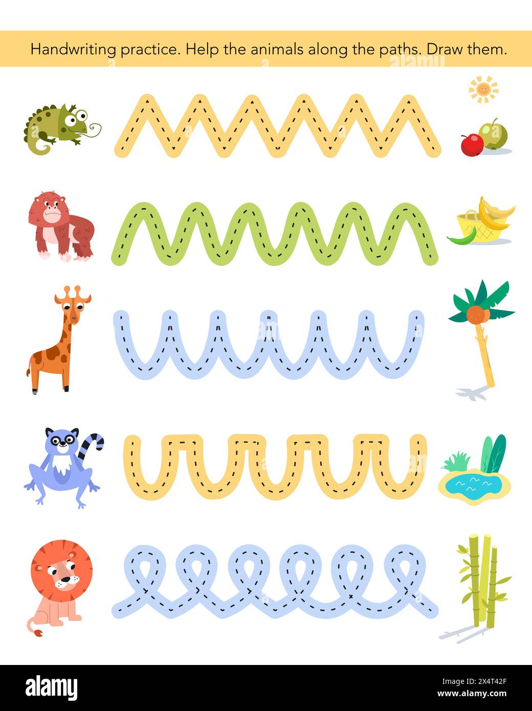 Worksheet for preschoolers. Activity for kids. Writing practice ...