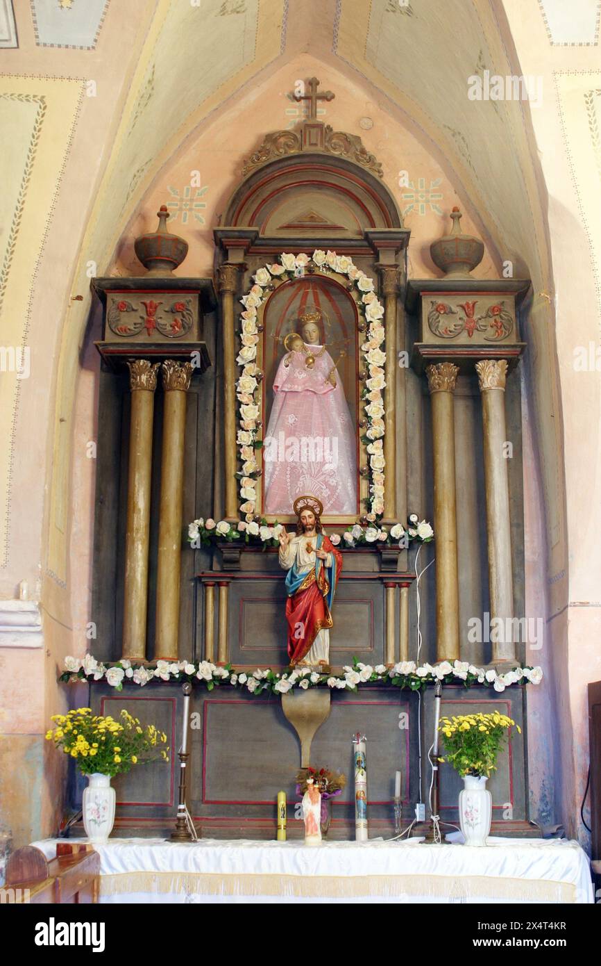 Altar of the Immaculate Heart of Mary in the parish church of the Holy ...