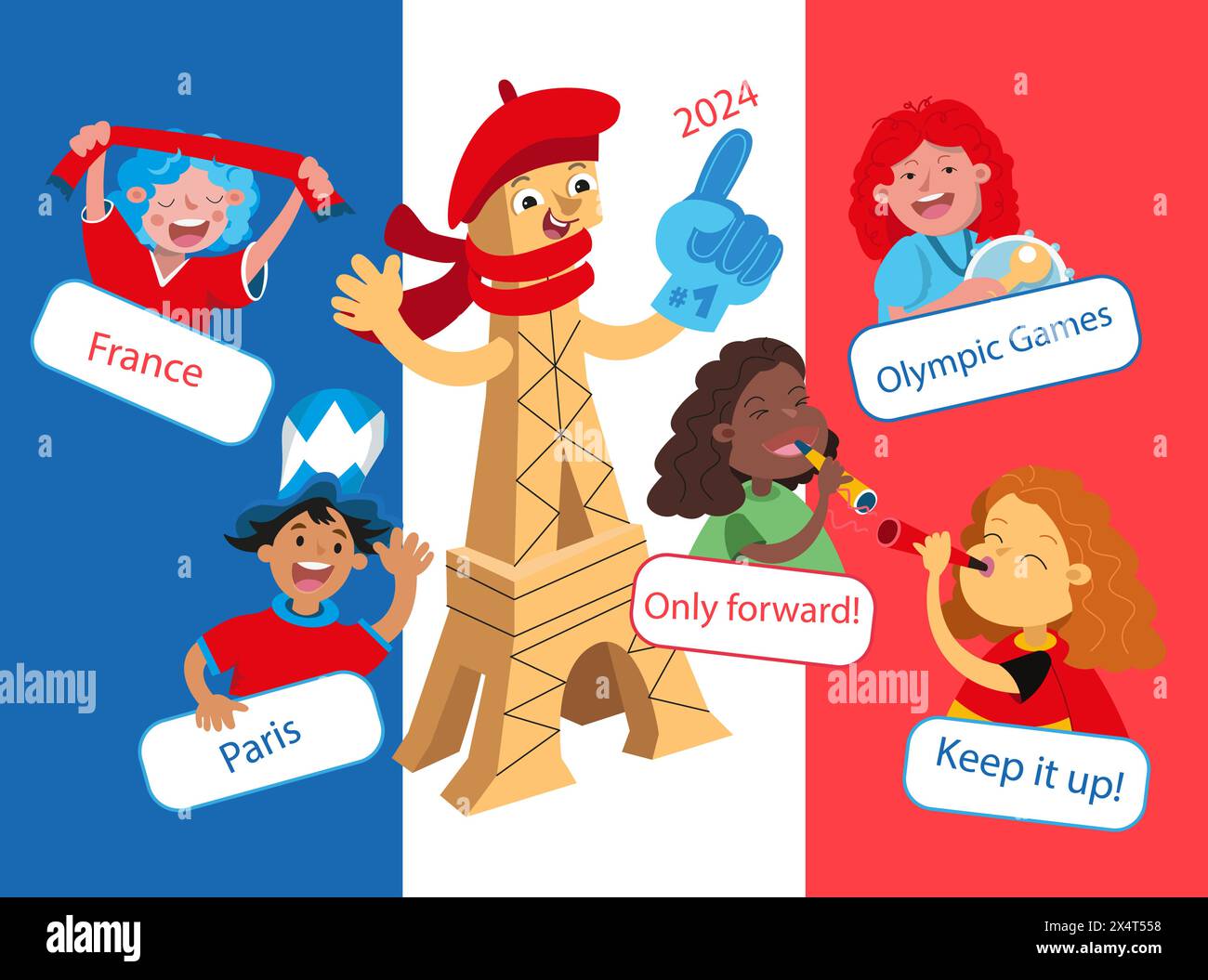 Cartoon character and france hi-res stock photography and images - Alamy