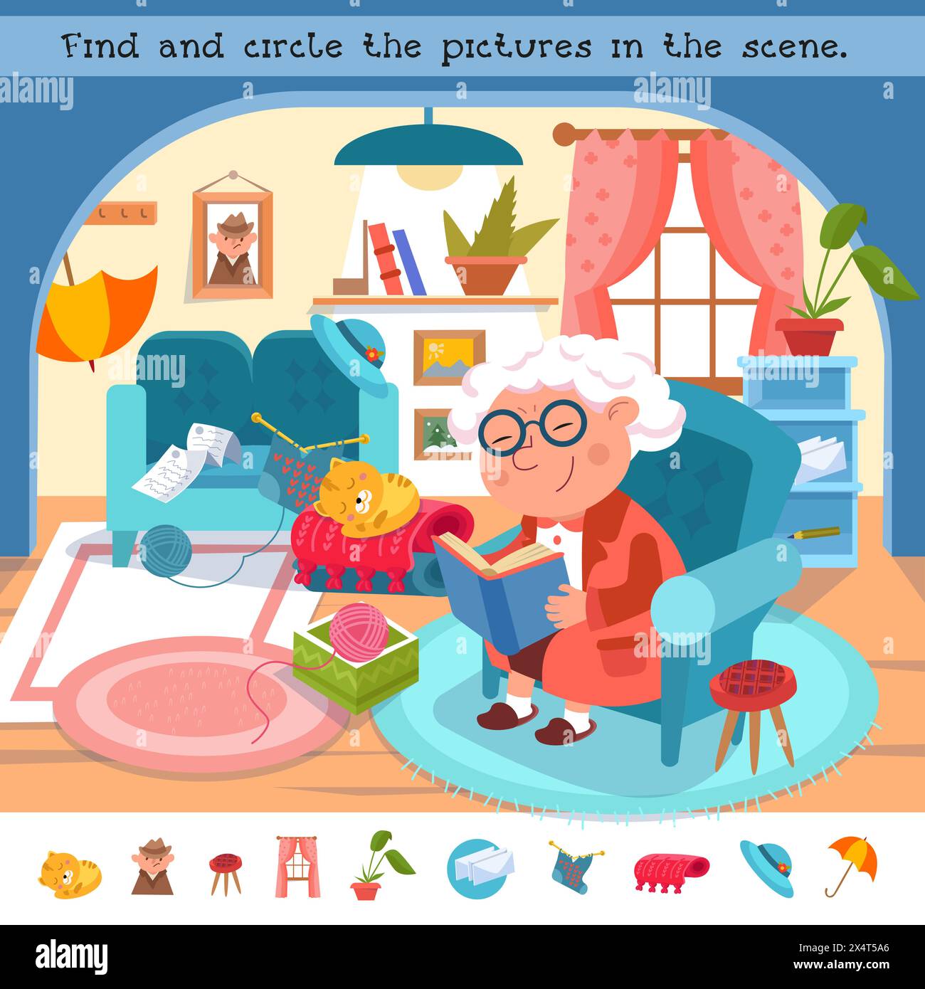 Find the hidden objects in the picture. Educational puzzle game for ...