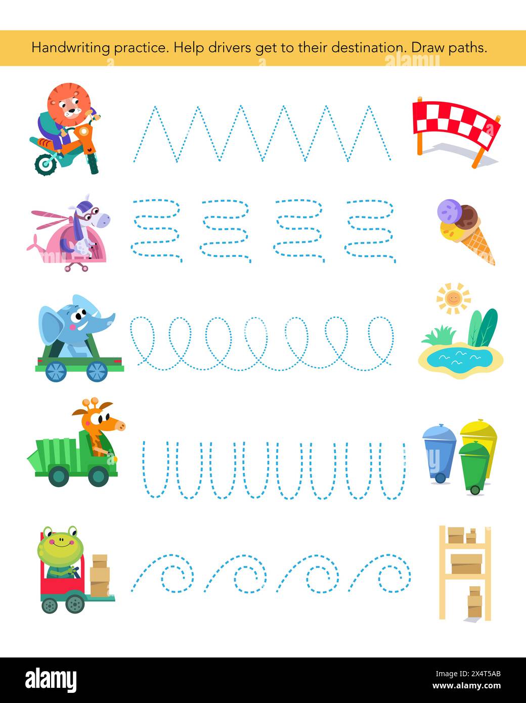 Worksheet for preschoolers. Activity for kids. Writing practice ...