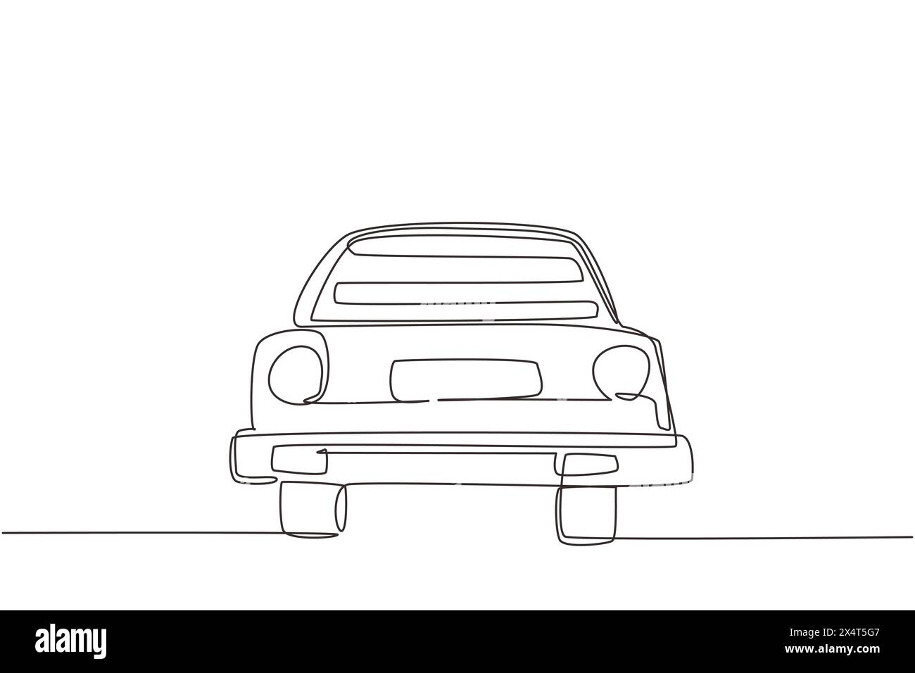 Continuous one line drawing cabriolet car logo symbol. Luxury sport ...