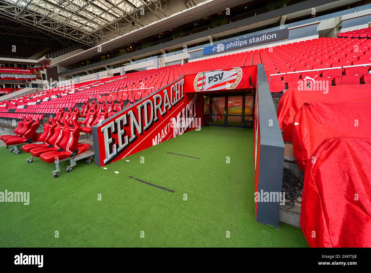 Players tunnel at Philips Stadion - the official arena of FC PSV ...