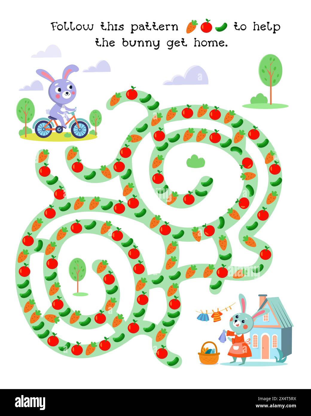 Maze for kids. Activity and Education. Puzzle game for children. Cute ...