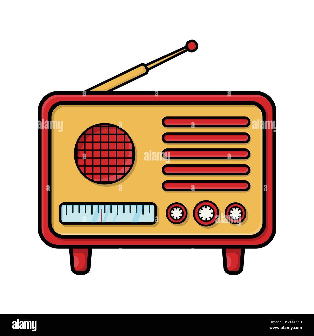 retro radio icon over white background. colorful technology design ...