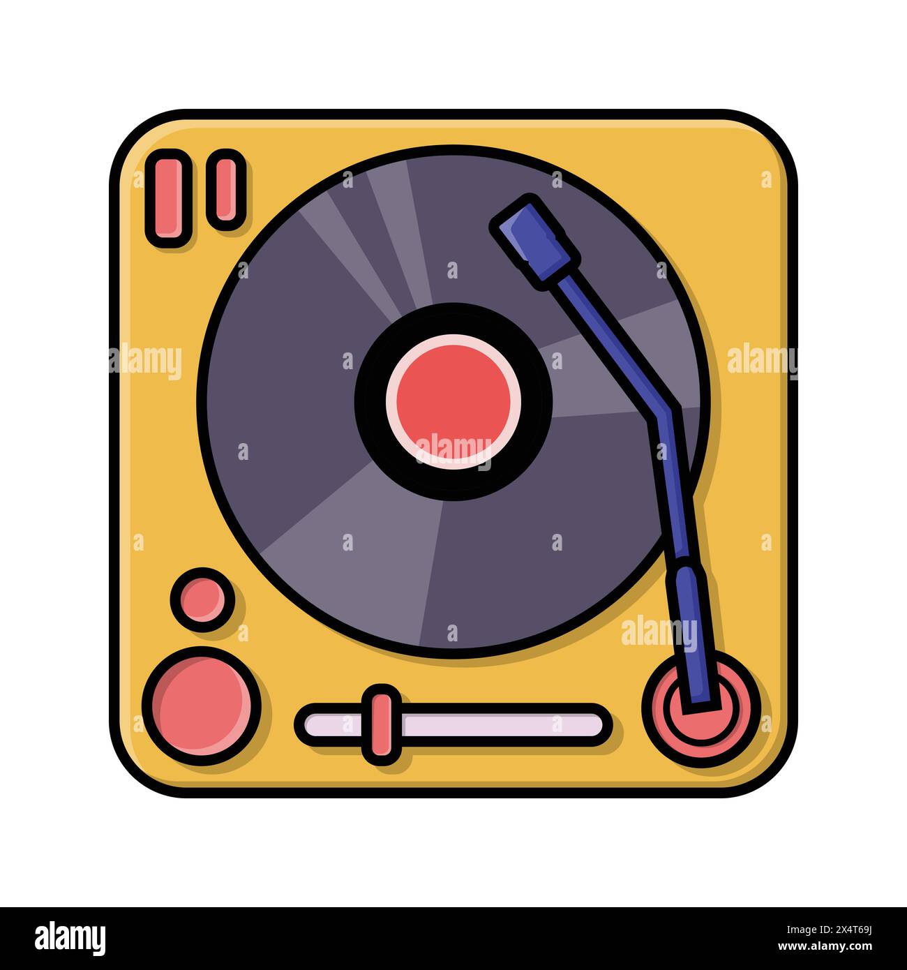 turntable vinyl record isolated icon retro vector illustration design ...