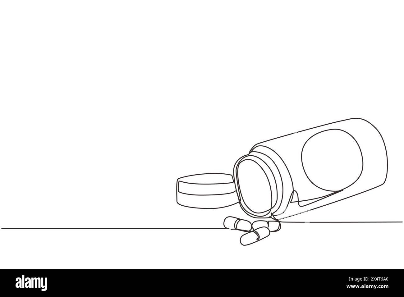 Single line drawing pill hi-res stock photography and images - Alamy