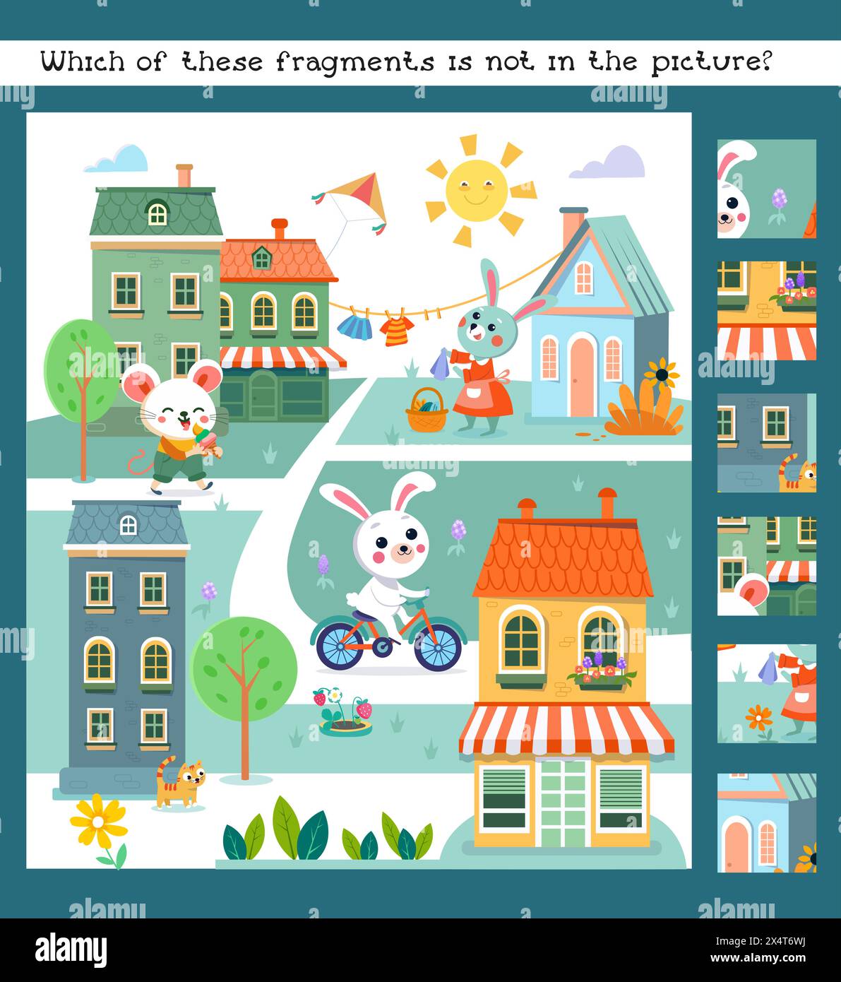 Find hidden fragments in picture. Educational puzzle game for kids ...