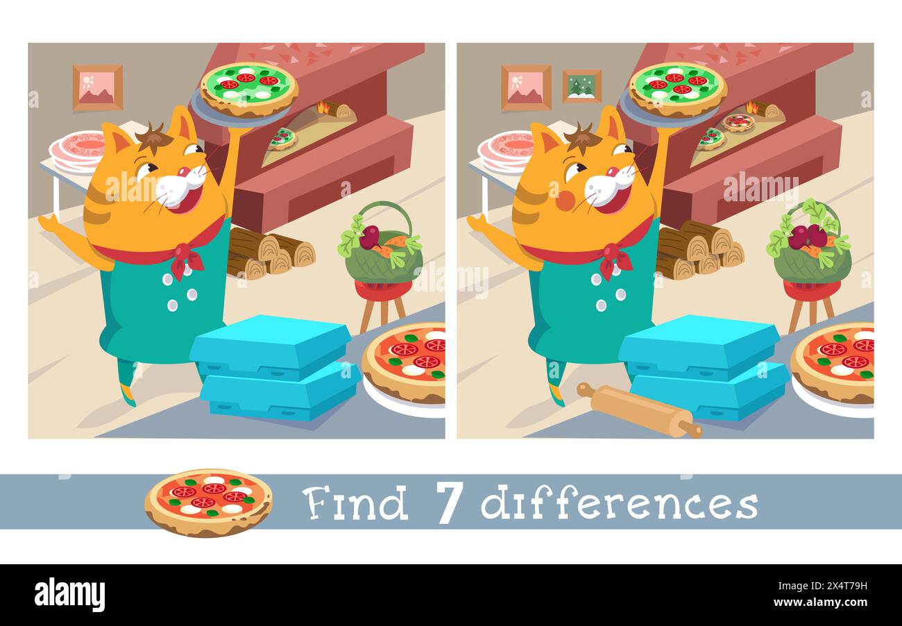 Find 7 hidden differences. Educational game for children. Puzzle game ...