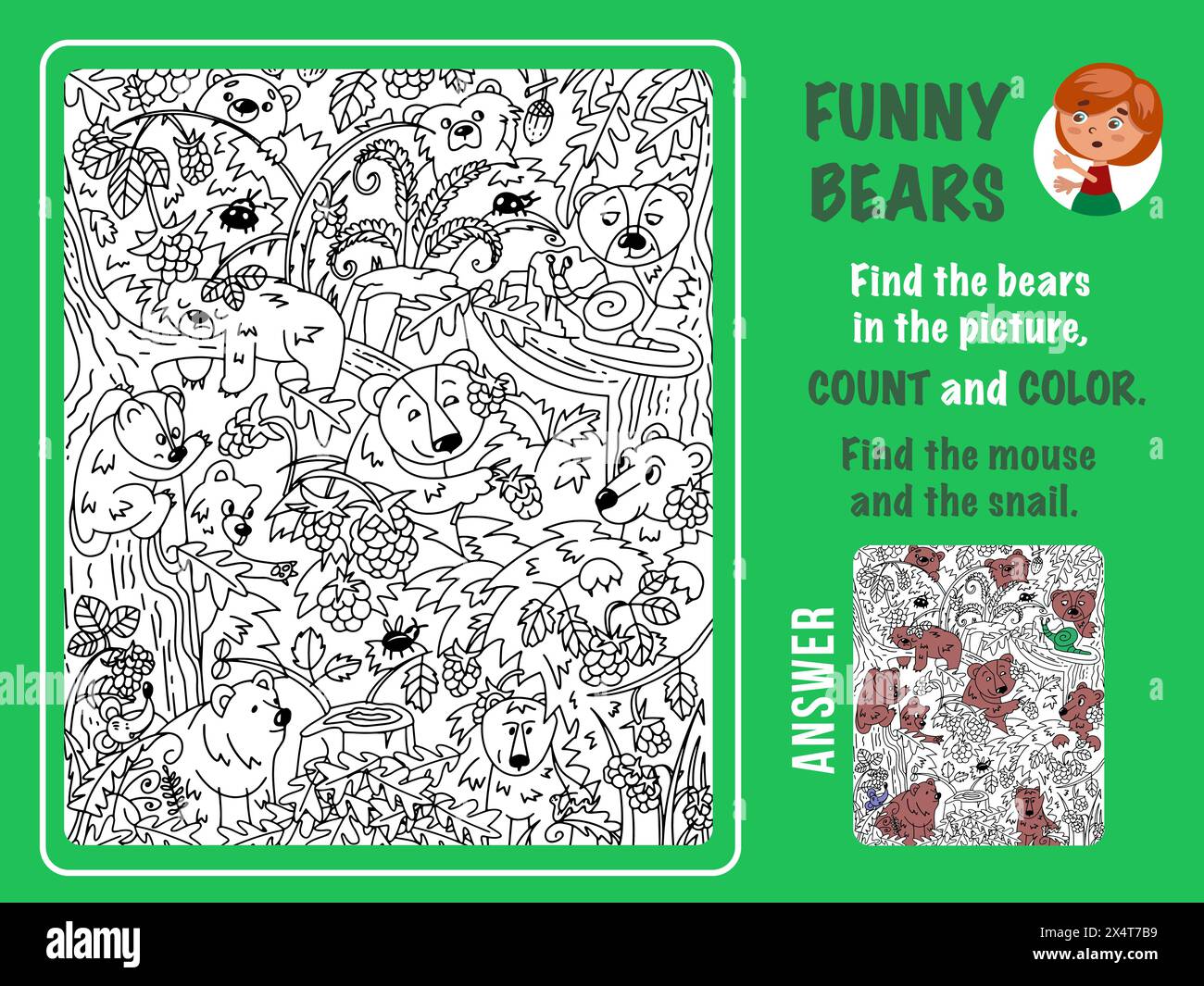 Hidden bear Stock Vector Images - Alamy