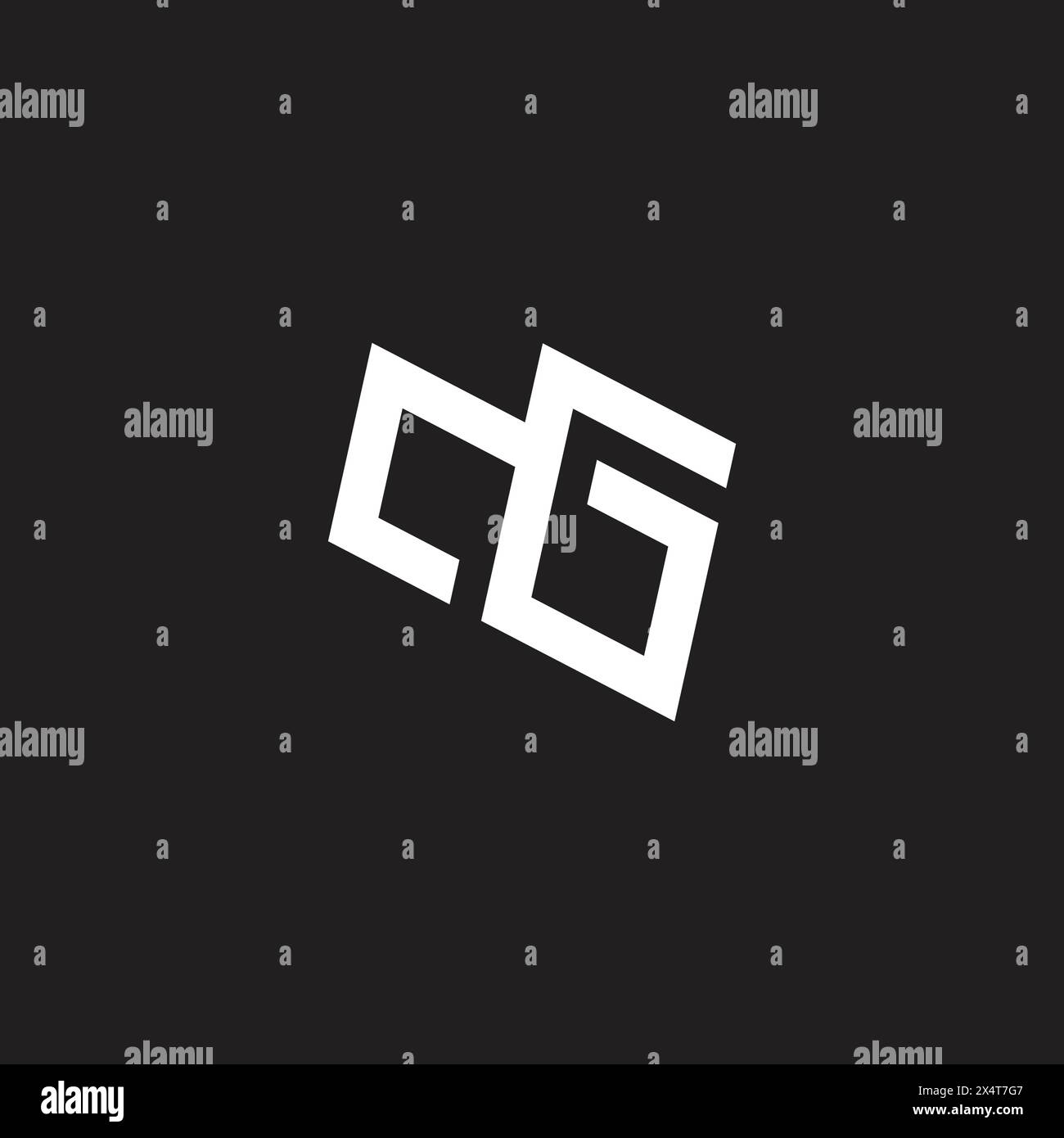 letter mg simple geometric linear simple logo vector Stock Vector Image ...