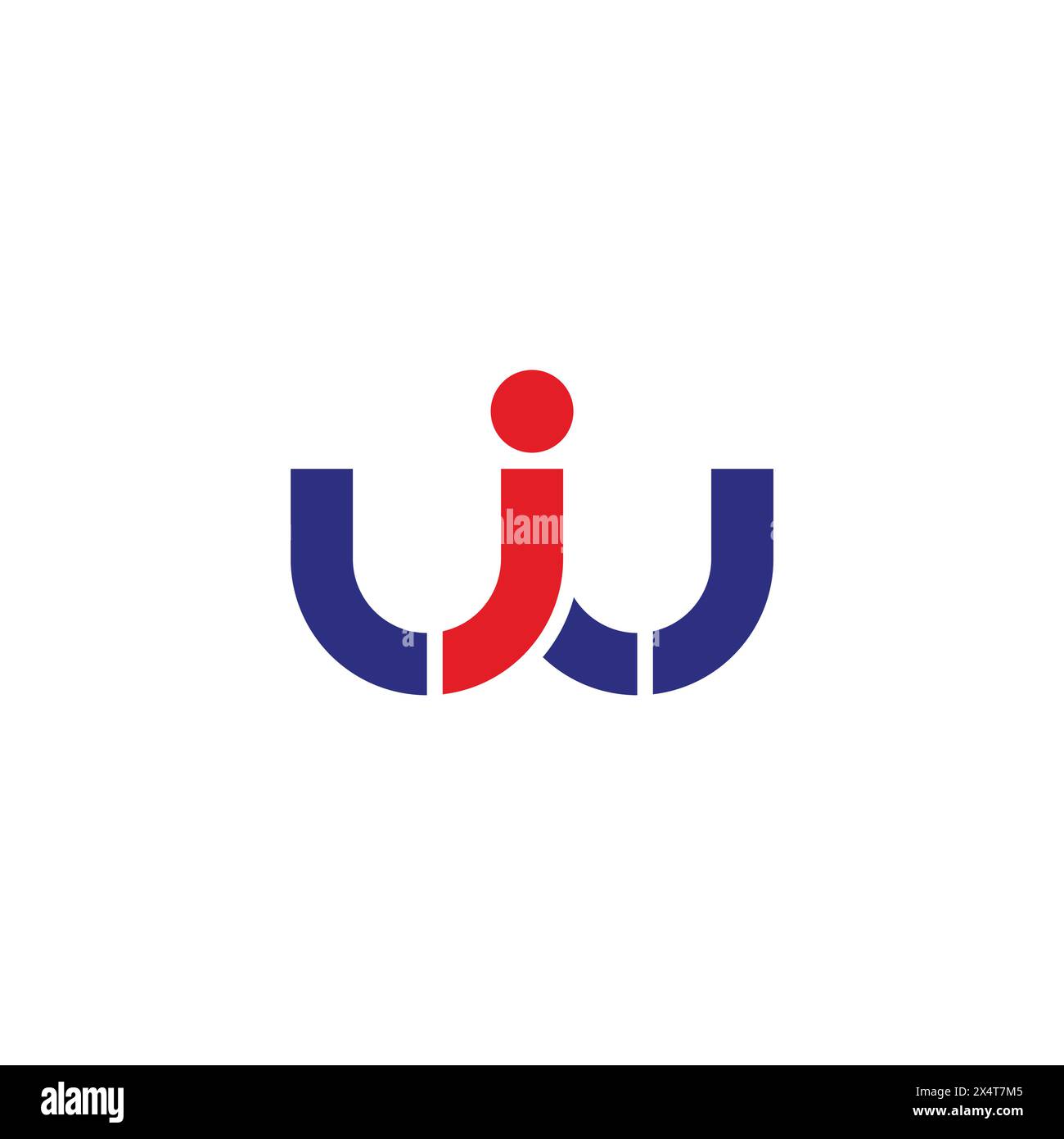 letter jw simple geometric colorful line logo vector Stock Vector Image ...