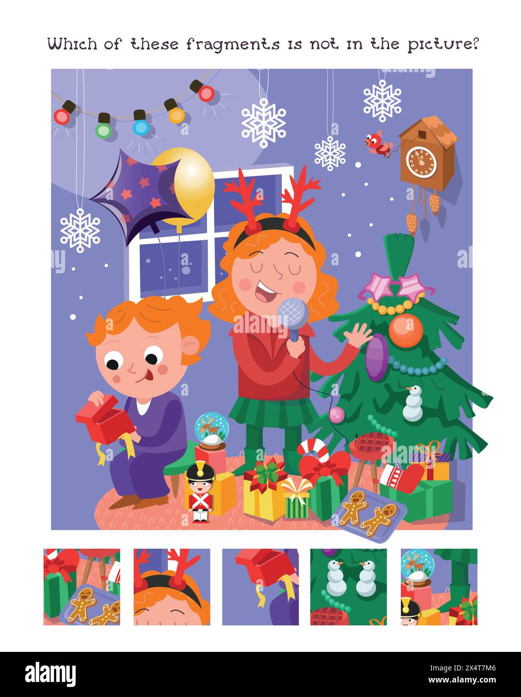 Find hidden fragments in picture. Educational puzzle game for children ...