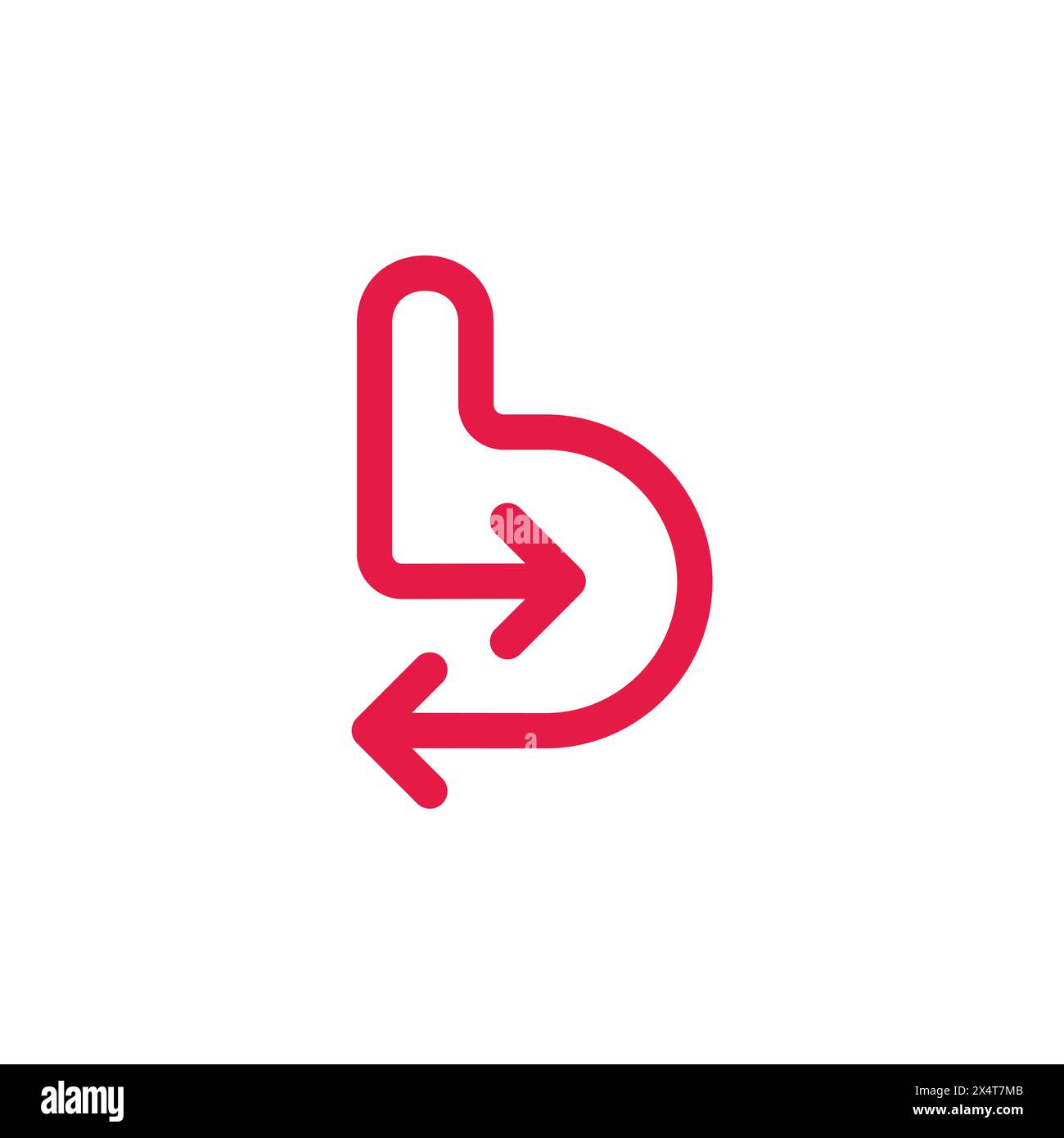 letter b exchange arrows red logo vector Stock Vector Image & Art - Alamy