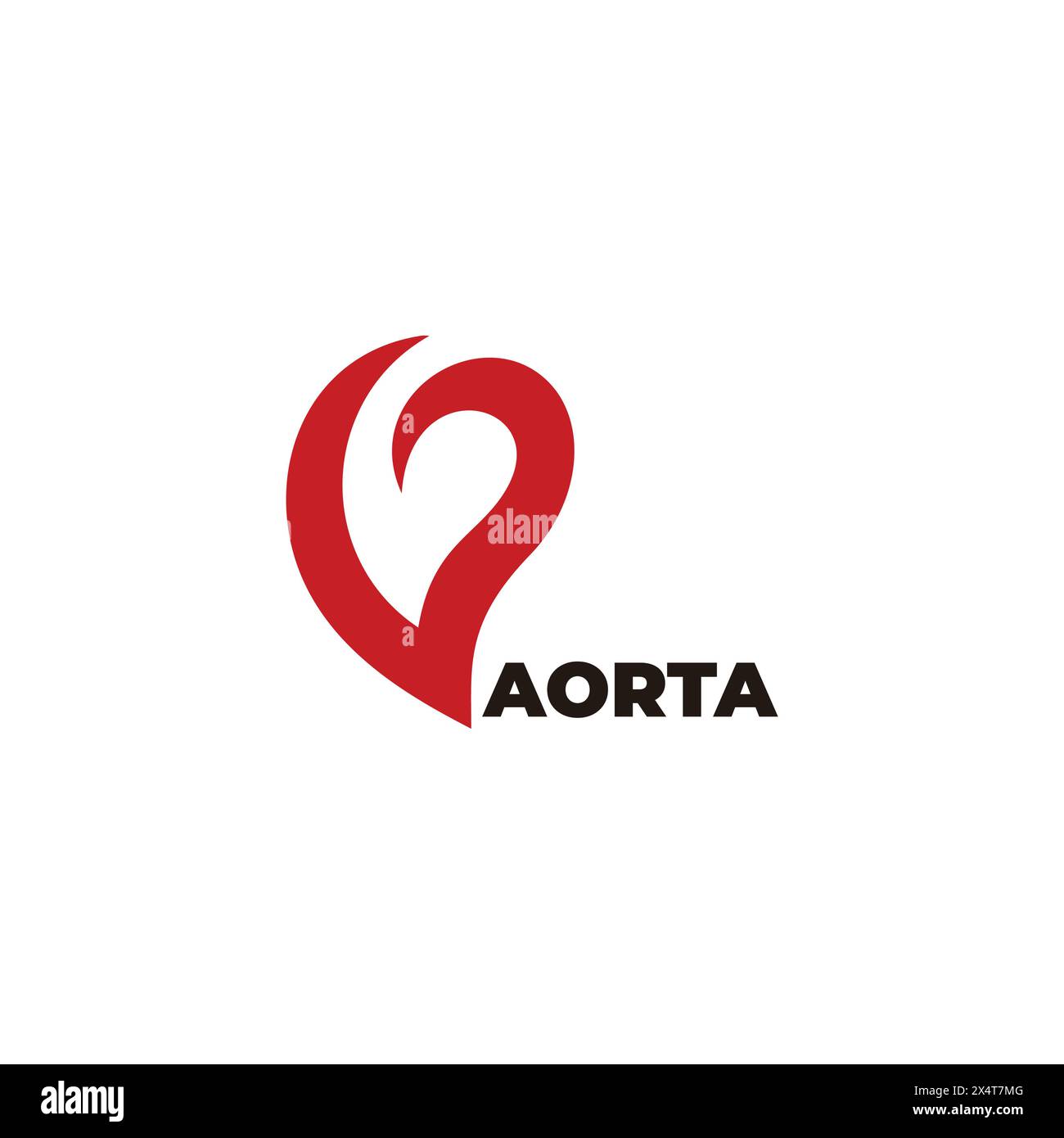 aorta heart red blood logo vector Stock Vector Image & Art - Alamy