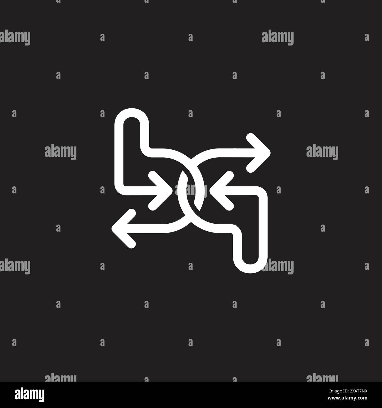 letter bq linked overlap arrows linear logo vector Stock Vector Image ...