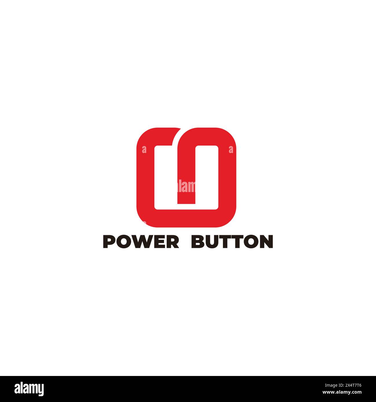 squares red power button simple logo vector Stock Vector Image & Art ...