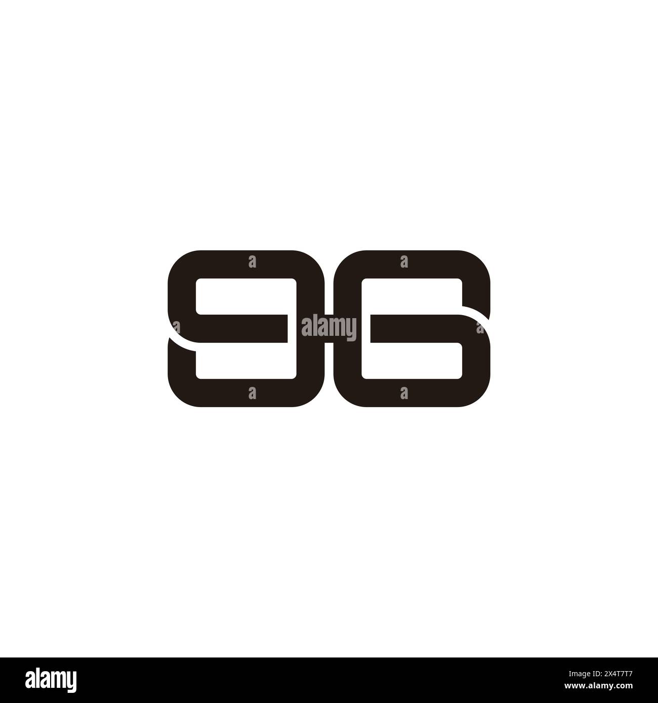 number 96 9g simple linked squares logo vector Stock Vector Image & Art ...