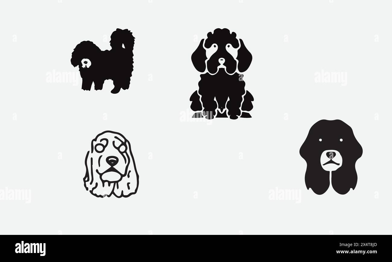 Bernedoodle dog Stock Vector Images - Alamy
