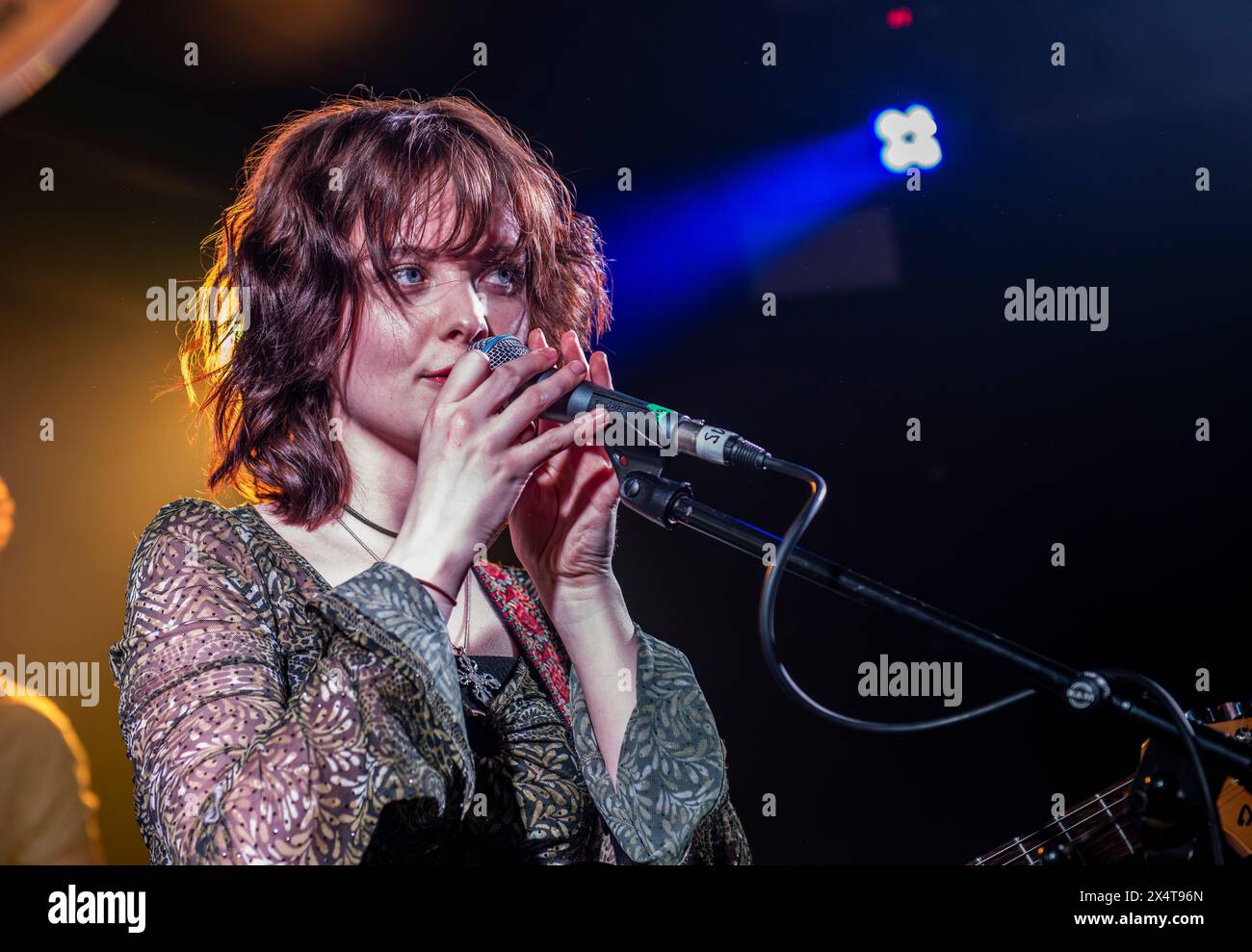 Leeds, UK. 4th May, 2024. Mollie McGinn, guitarist and singer of Irish ...