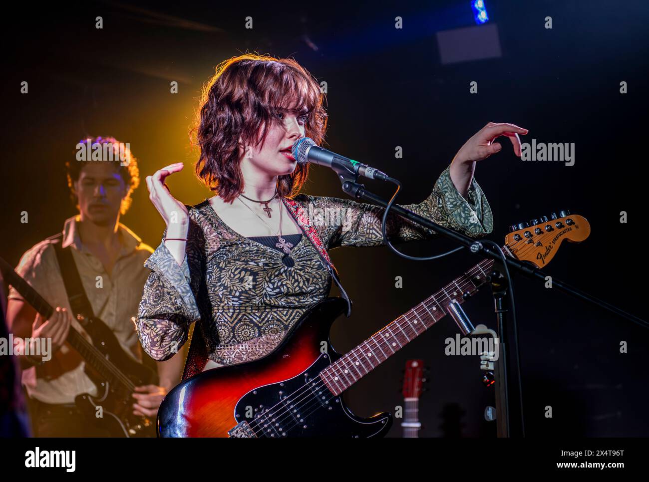 Leeds, UK. 4th May, 2024. Mollie McGinn, guitarist and singer of Irish ...