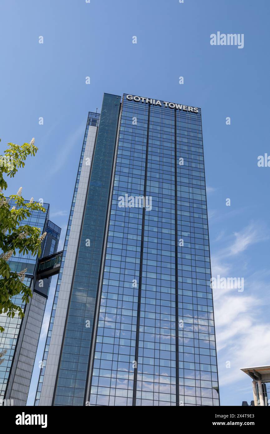Gothenburg, Sweden - June 5 2021: High rise hotel building with glass ...